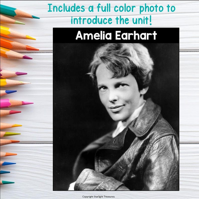 Amelia Earhart Mini Book for Early Readers: Women's History Month ...