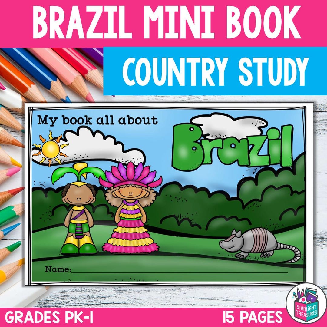 Brazil Mini Book: Early Reader Country Study (digital Download) - Etsy