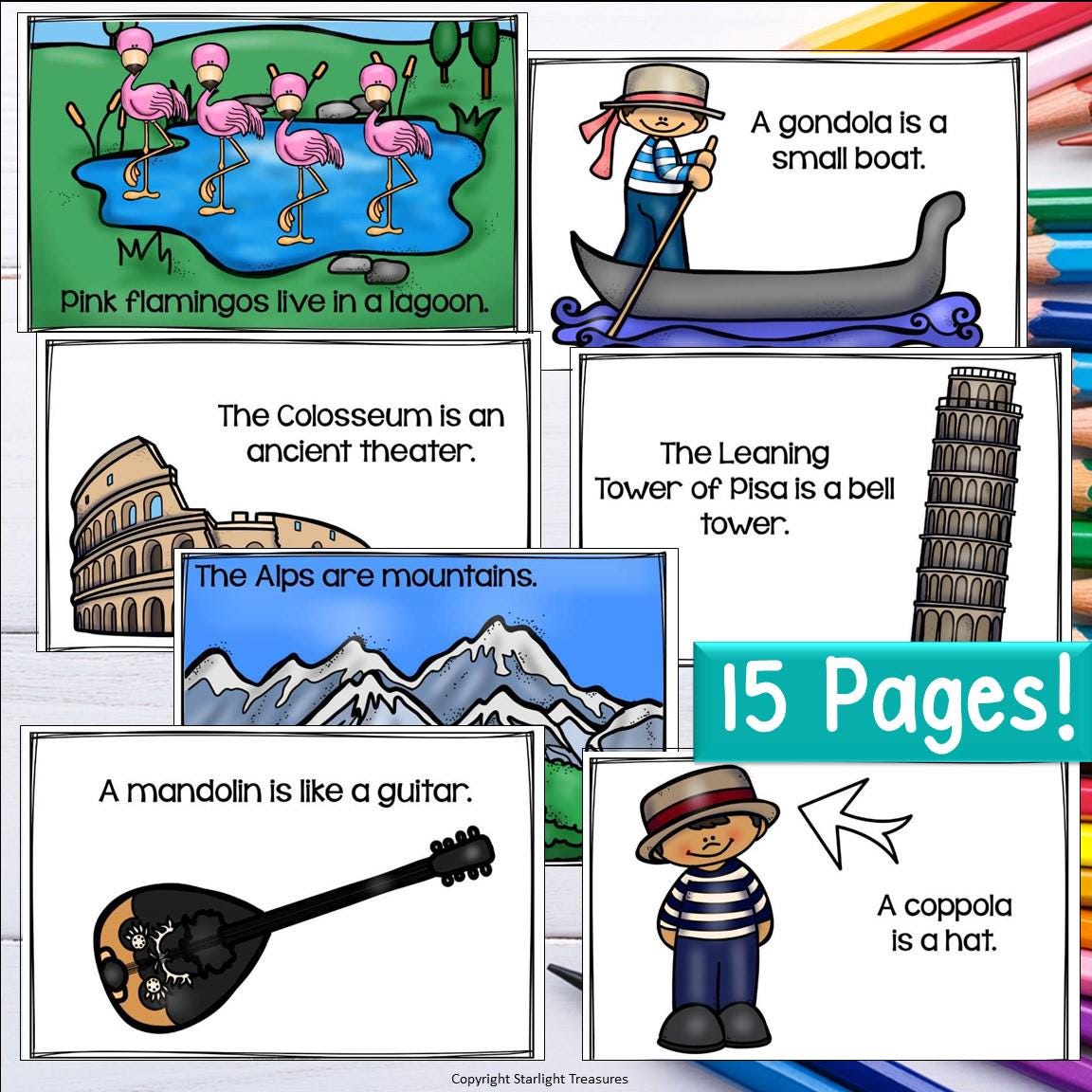 Italy Mini Book for Early Readers - A Country Study - Etsy