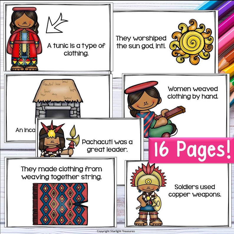 Inca Mini Book for Early Readers - Ancient Civilizations Activities - Etsy