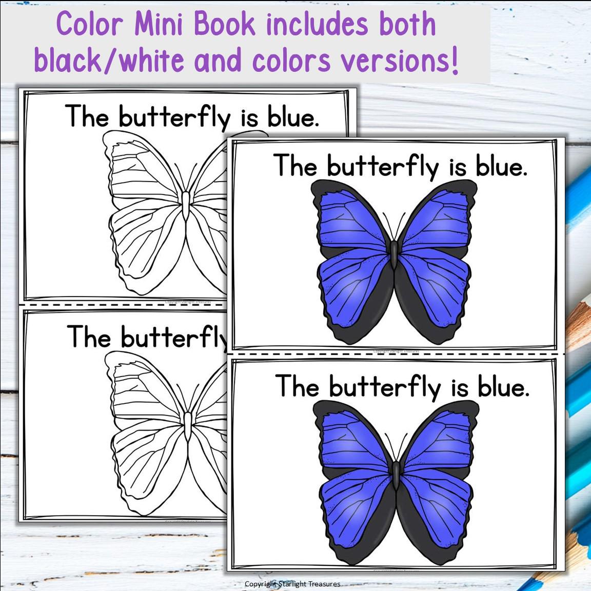 Colors of the Week: Blue Mini Book for Early Readers - Etsy