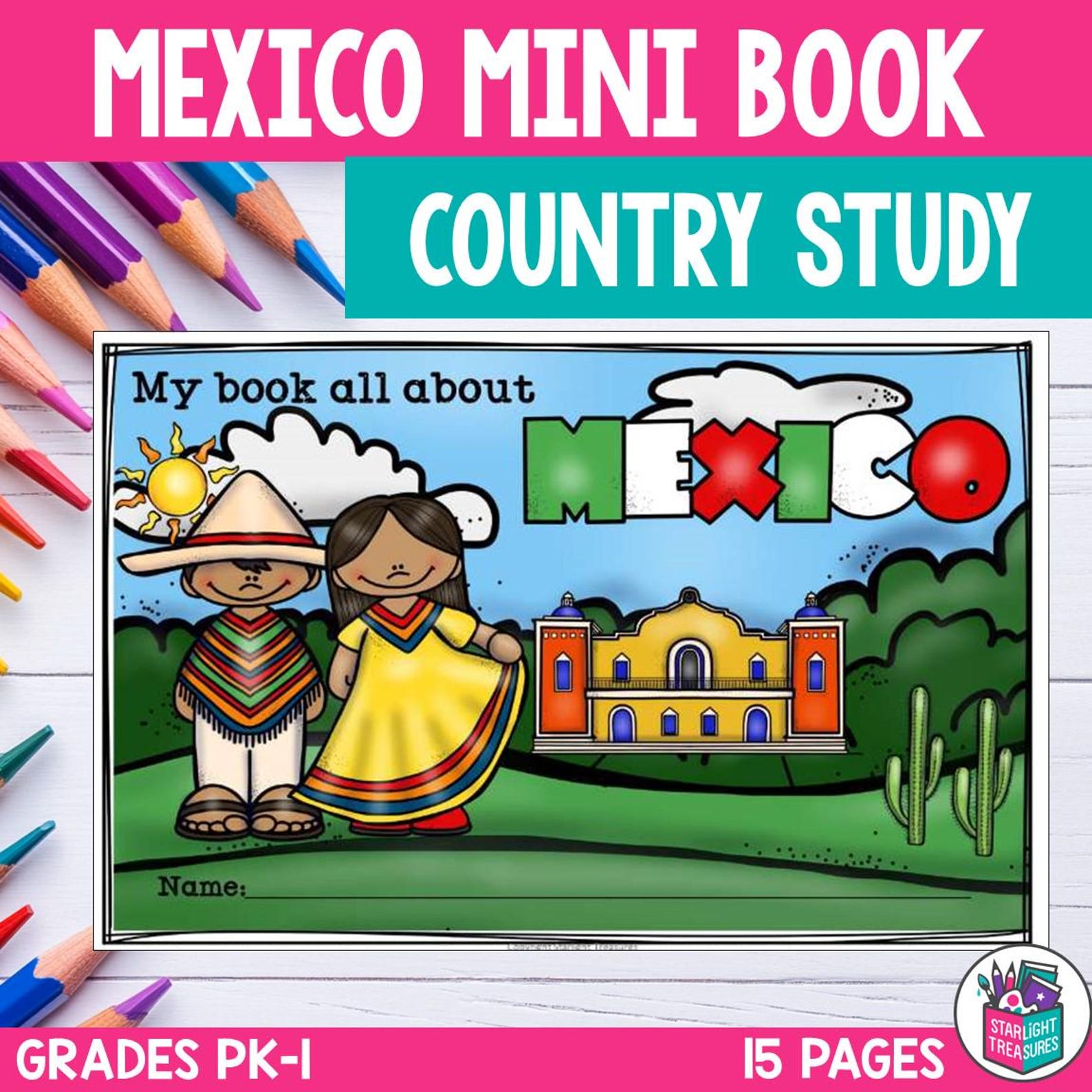 Mexico Mini Book for Early Readers - A Country Study - Etsy