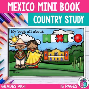 Mexico Mini Book for Early Readers - A Country Study - Etsy