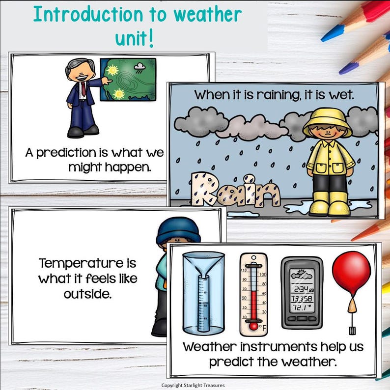 Weather Mini Book for Early Readers: Kids' Activity (digital Download ...