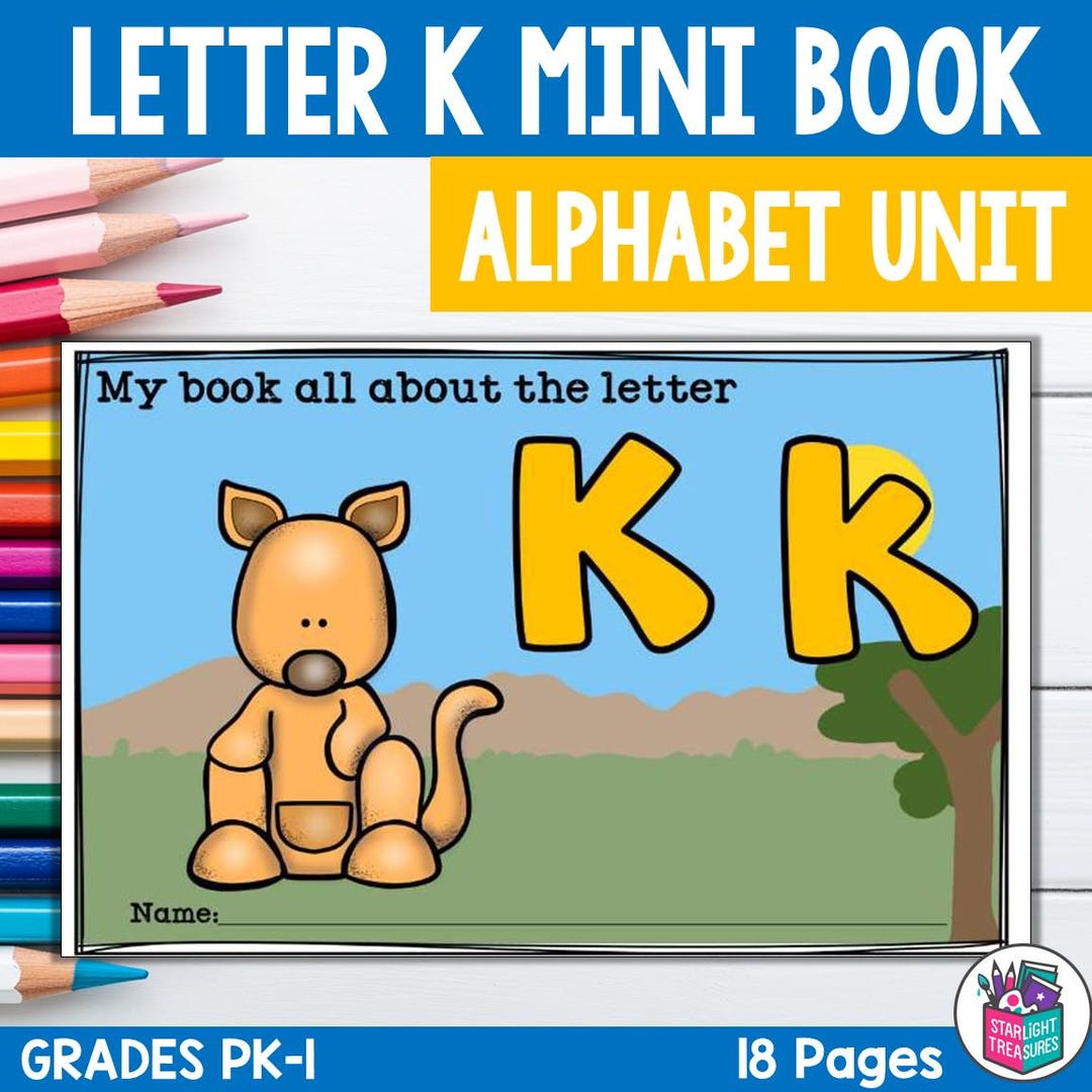 Alphabet Letter of the Week: the Letter K Mini Book, Letter K Mini Book ...