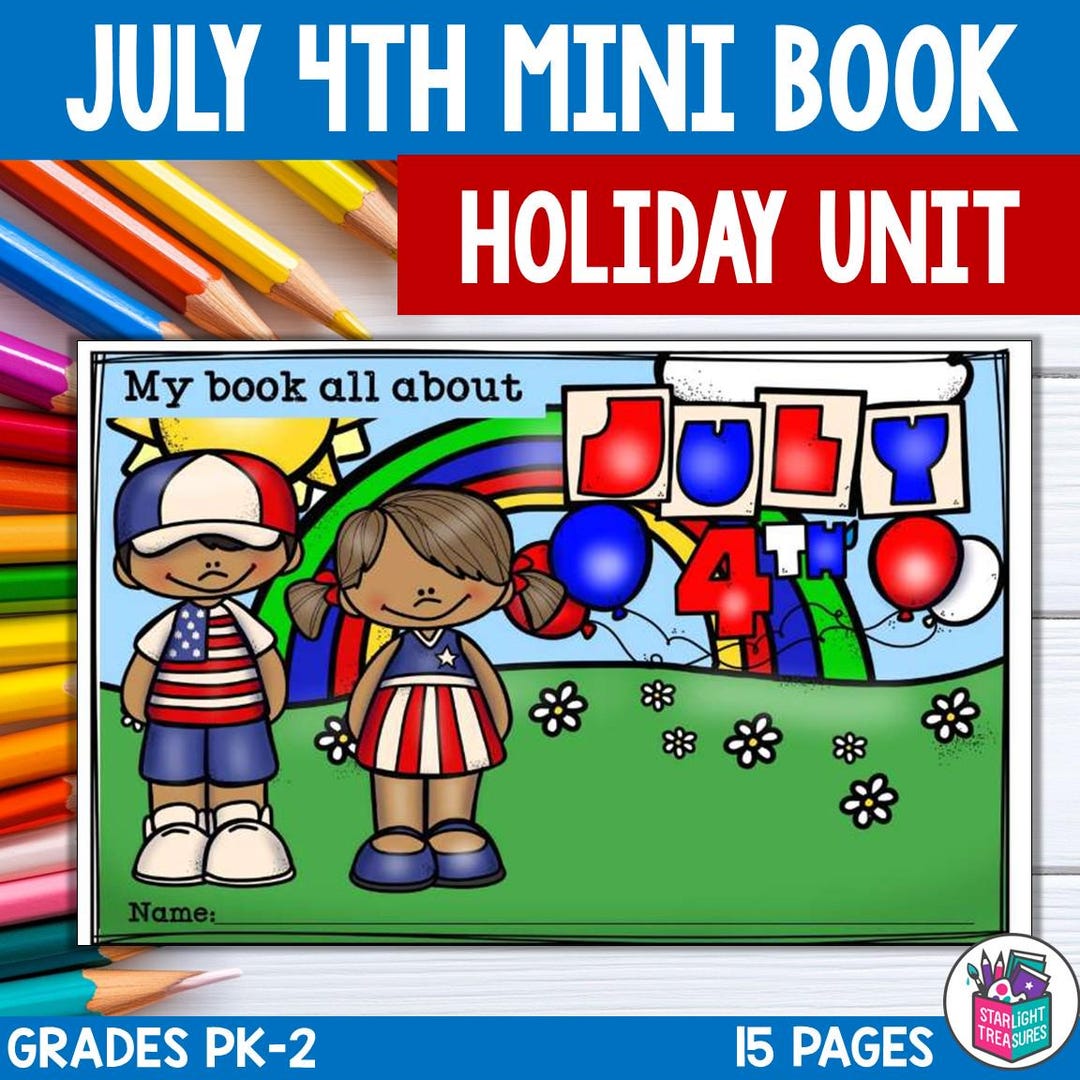 Independence Day Mini Book for Early Readers: July 4th Activity for ...