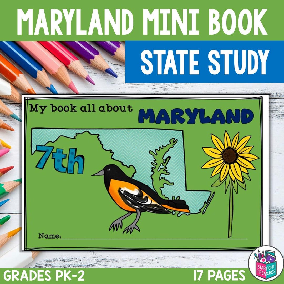 Maryland Mini Book for Early Readers - A State Study - Etsy