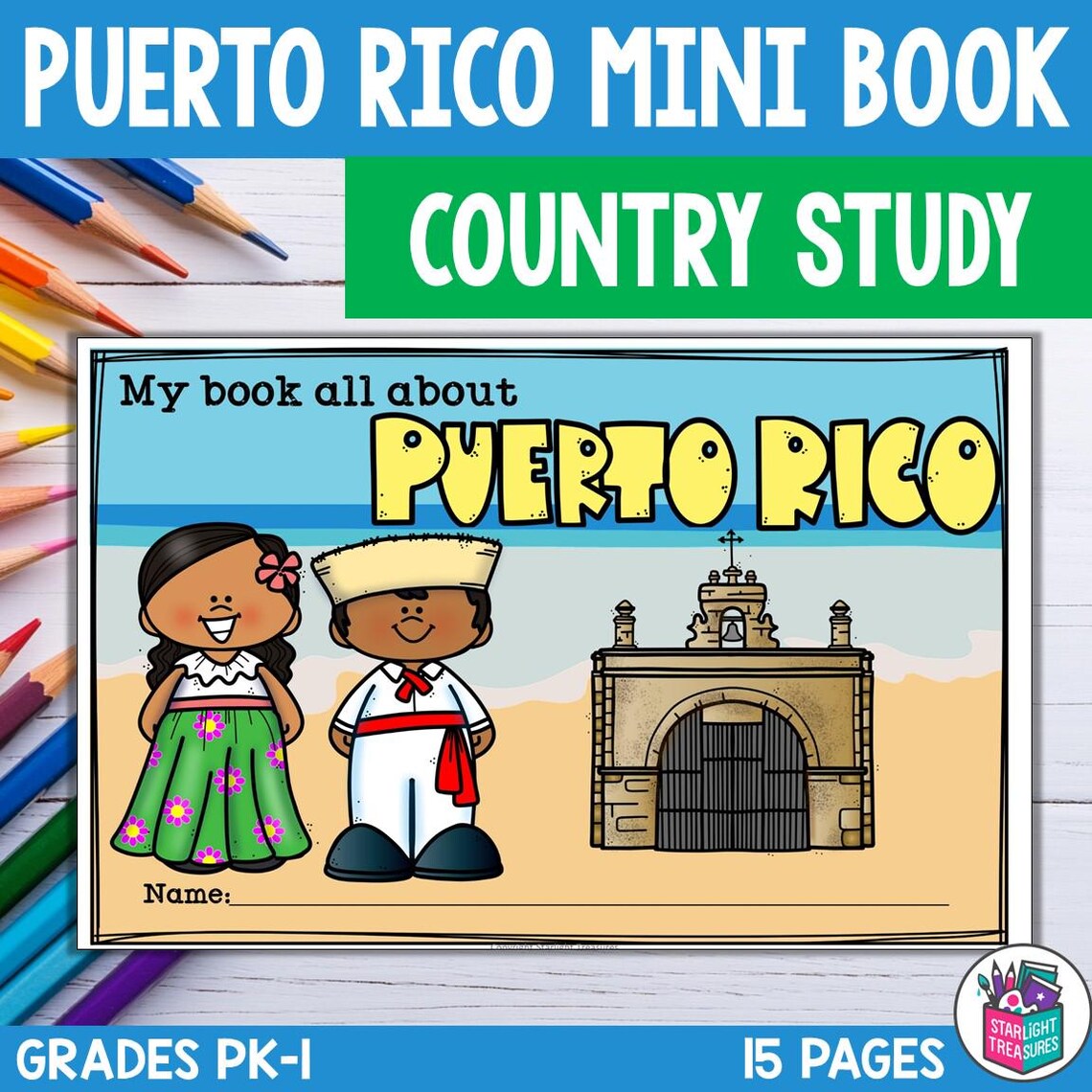 Puerto Rico Mini Book for Early Readers - A Country Study - Etsy
