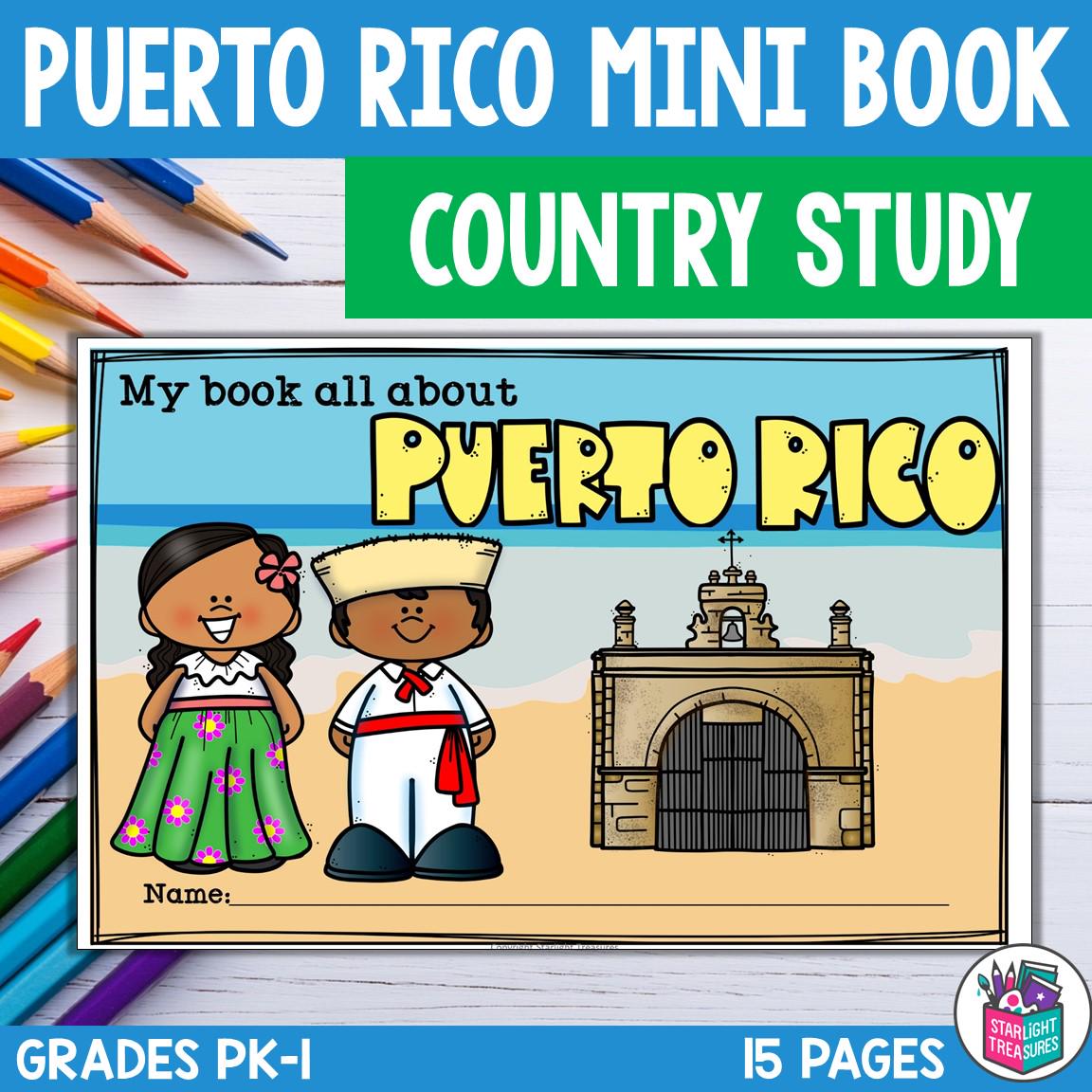 Puerto Rico Mini Book for Early Readers - A Country Study - Etsy