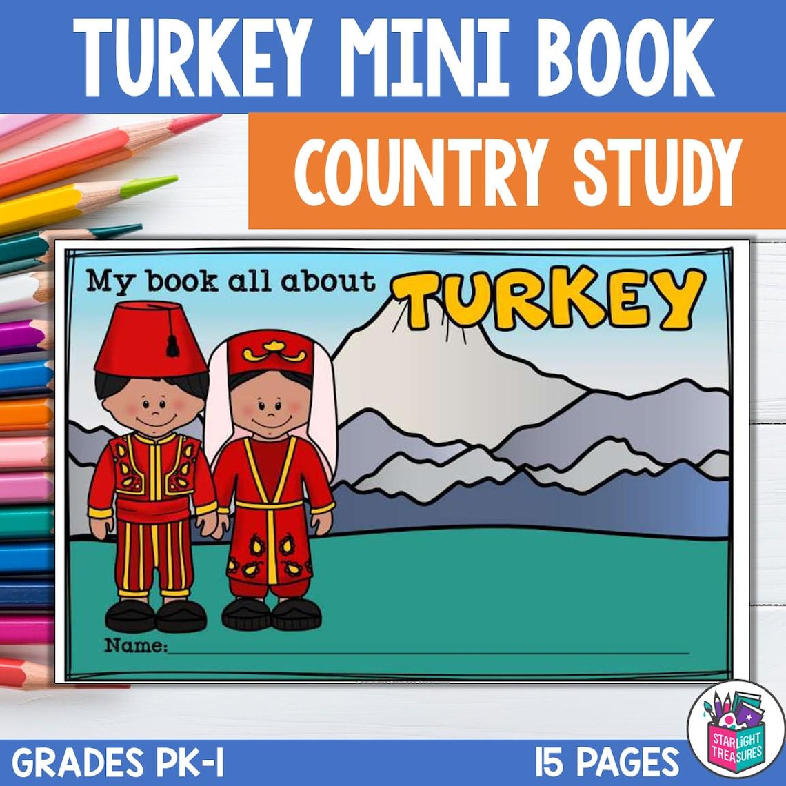 Turkey Mini Book: Early Readers Country Study (digital Download) - Etsy