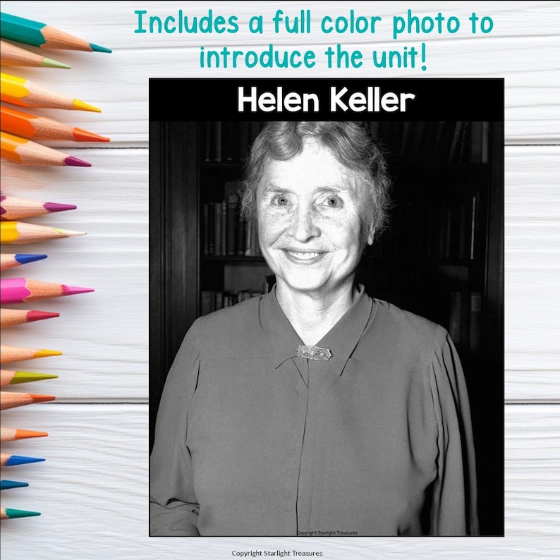 Helen Keller Mini Book for Early Readers: Women's History Month ...