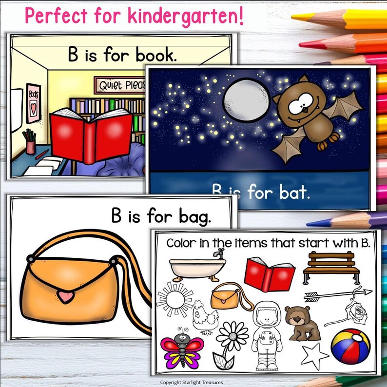 Letter B Mini Book: Alphabet Learning Activity (digital Download) - Etsy