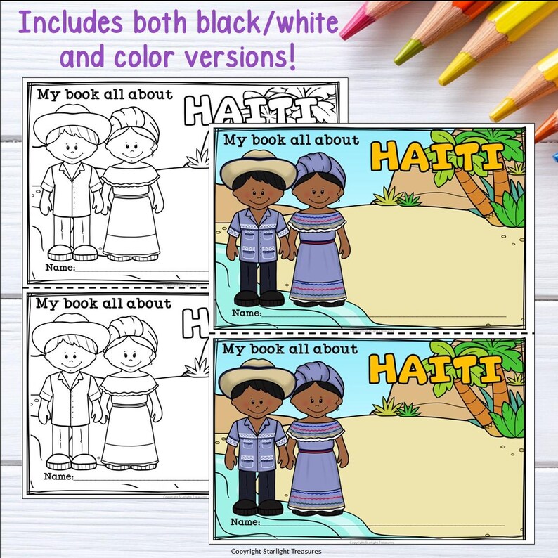 Haiti Mini Book for Early Readers - A Country Study - Etsy