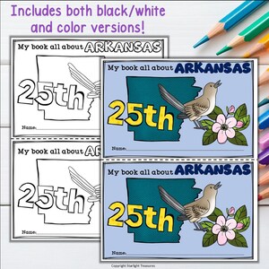 Arkansas Mini Book for Early Readers - A State Study - Etsy
