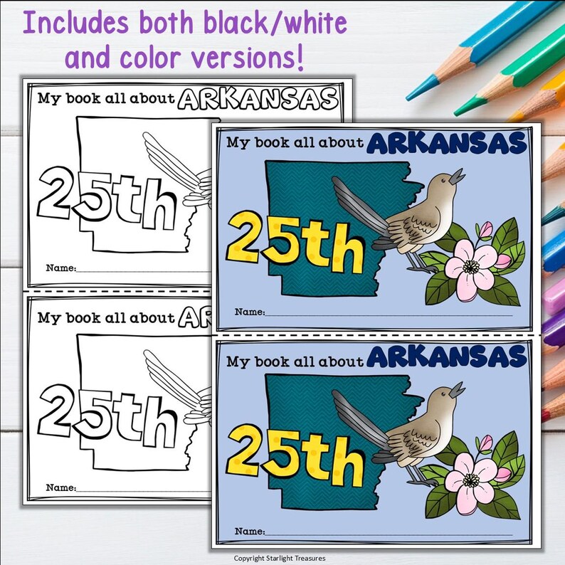 Arkansas Mini Book for Early Readers - A State Study - Etsy