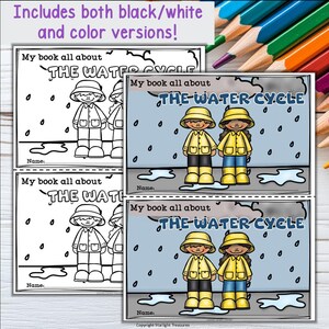 The Water Cycle Mini Book for Early Readers, Water Cycle Activity ...