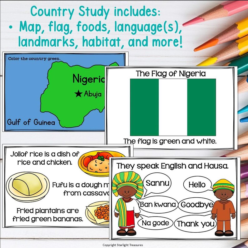 Nigeria Mini Book for Early Readers - A Country Study - Etsy