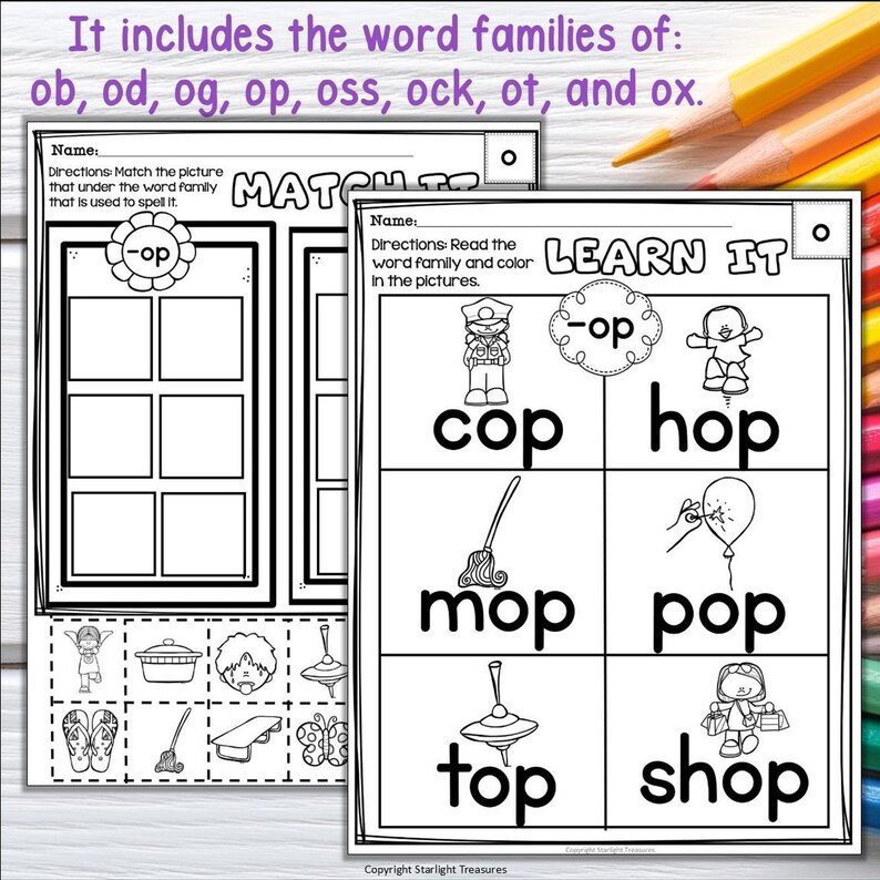 Short O Worksheets and Activities for Early Readers - Phonics (digital ...