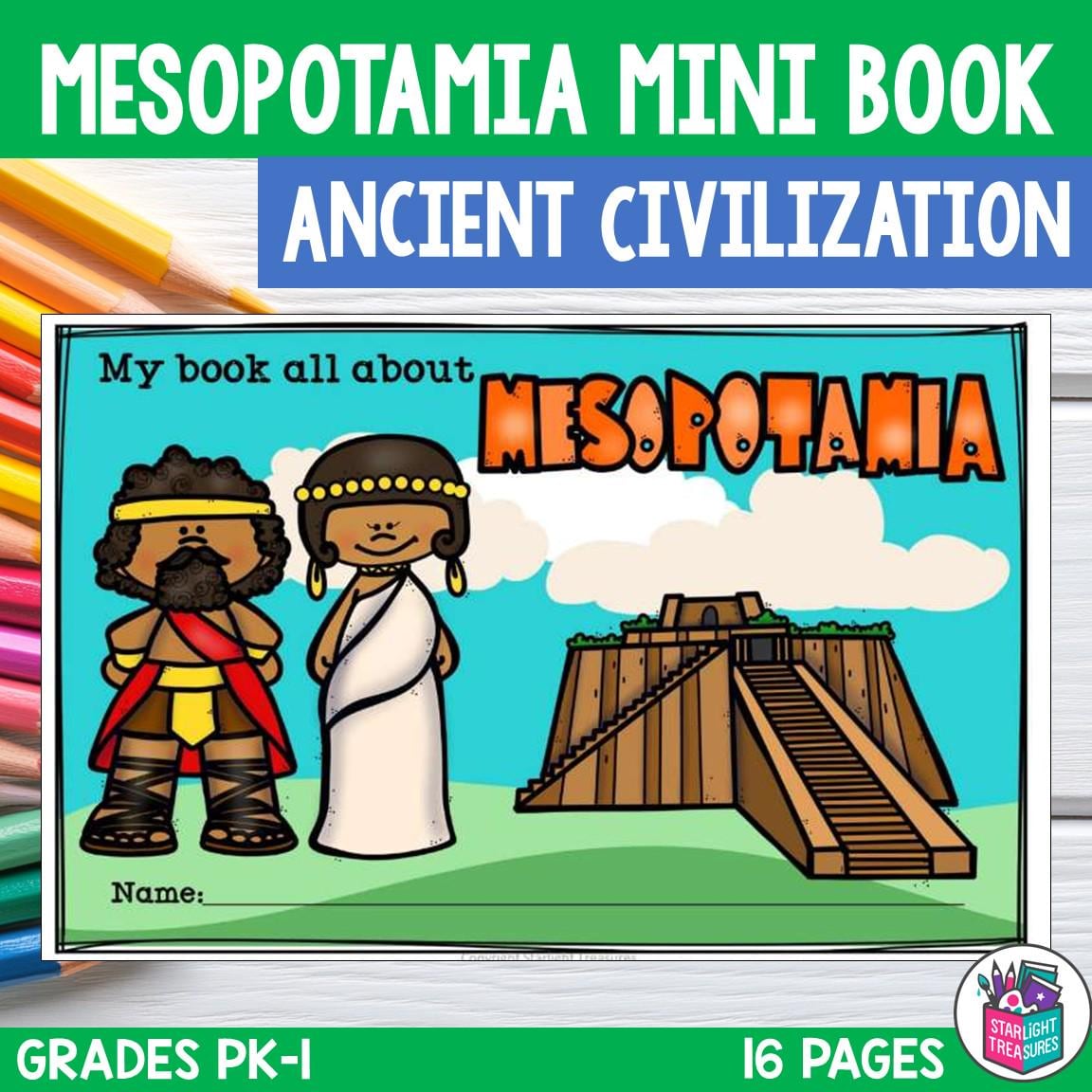 Mesopotamia Mini Book for Early Readers - Ancient Mesopotamia Activity ...