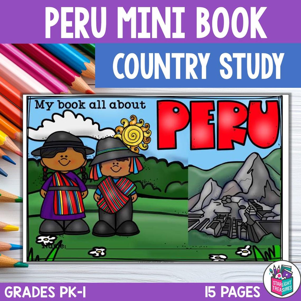 Peru Mini Book for Early Readers - A Country Study - Etsy