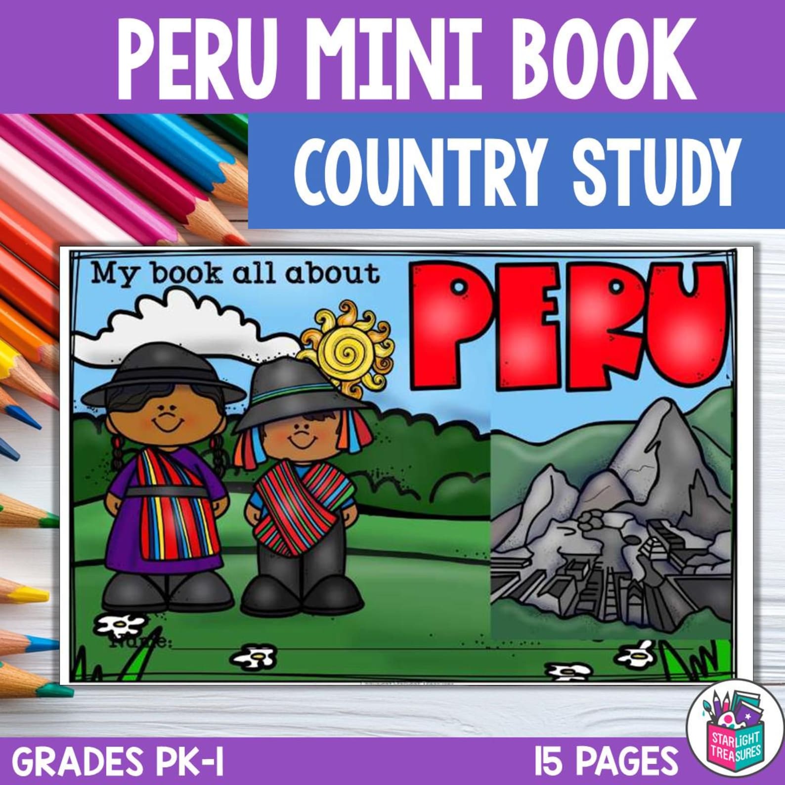Peru Mini Book for Early Readers - A Country Study - Etsy