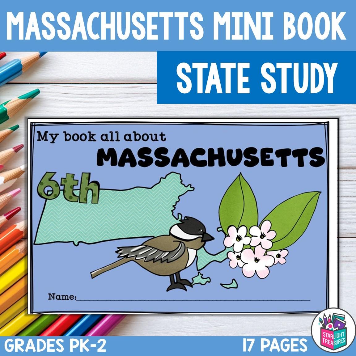 Massachusetts Mini Book for Early Readers - A State Study - Etsy