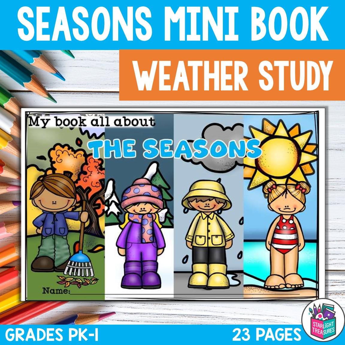 Seasons Mini Book for Early Readers: Four Seasons Activity (digital ...