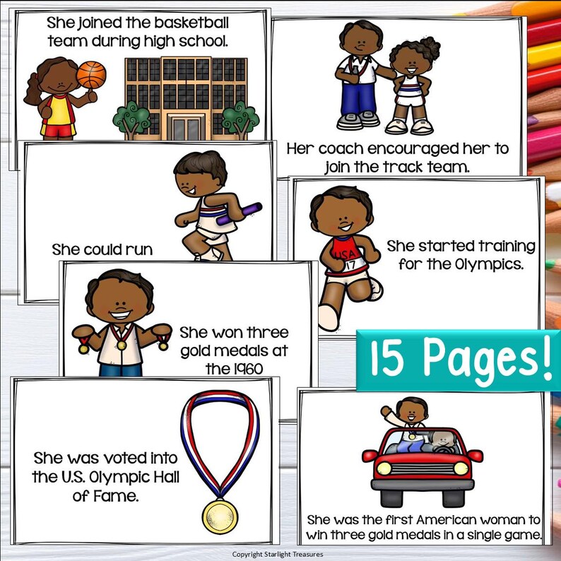 Wilma Rudolph Mini Book for Early Readers: Women's History Month ...