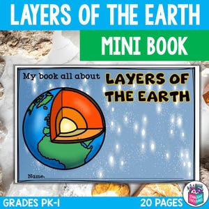 Layers of the Earth Mini Book for Early Readers: Geology - Etsy