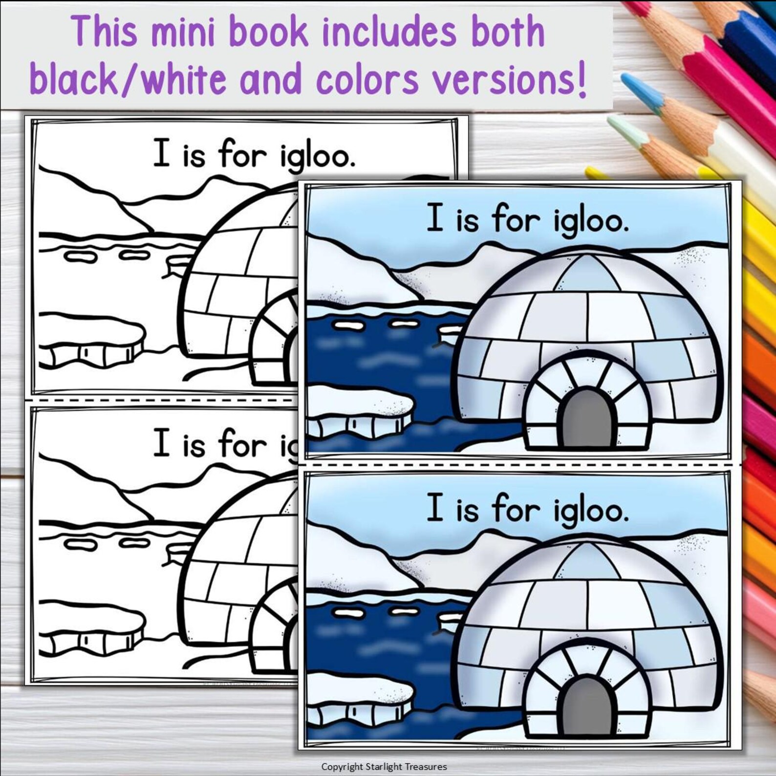 Letter I Mini Book: Alphabet Learning Activity (digital Download) - Etsy