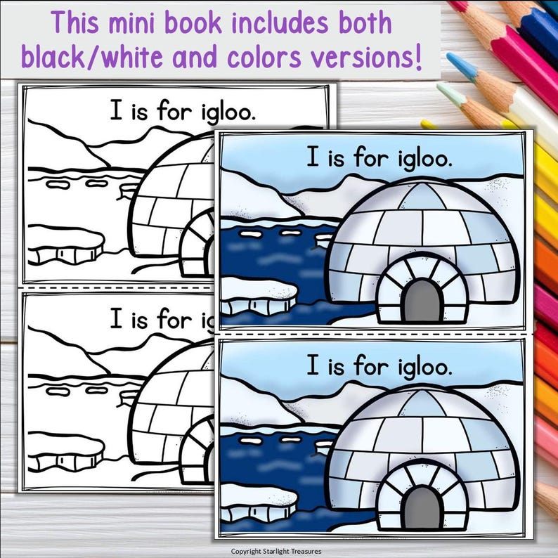 Letter I Mini Book: Alphabet Learning Activity (digital Download) - Etsy