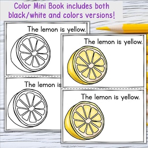 Colors of the Week: Yellow Mini Book for Early Readers - Etsy