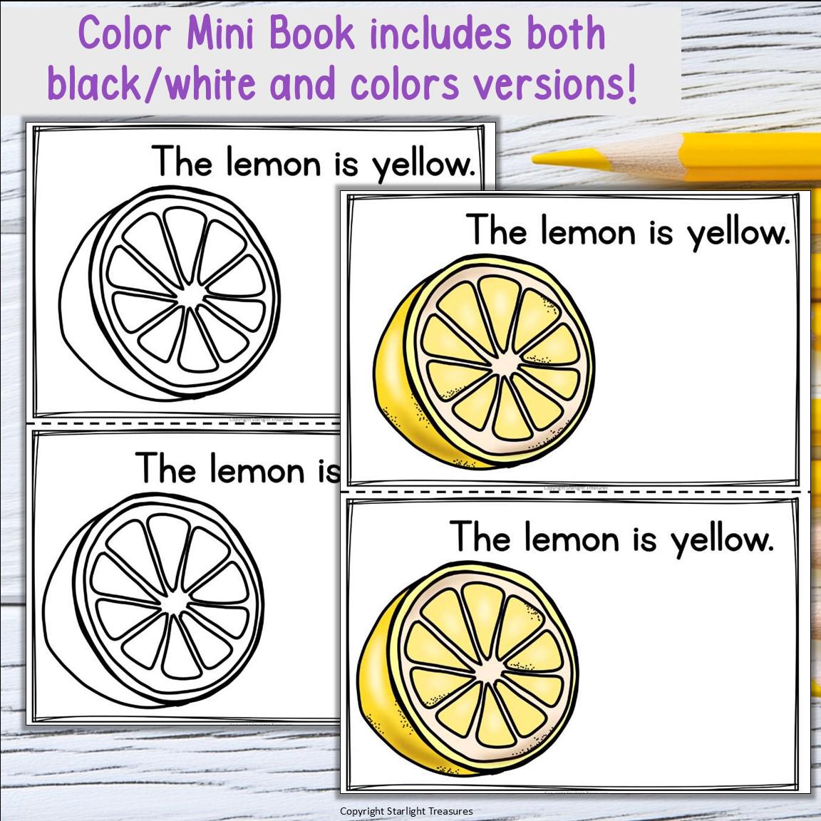 Colors of the Week: Yellow Mini Book for Early Readers - Etsy