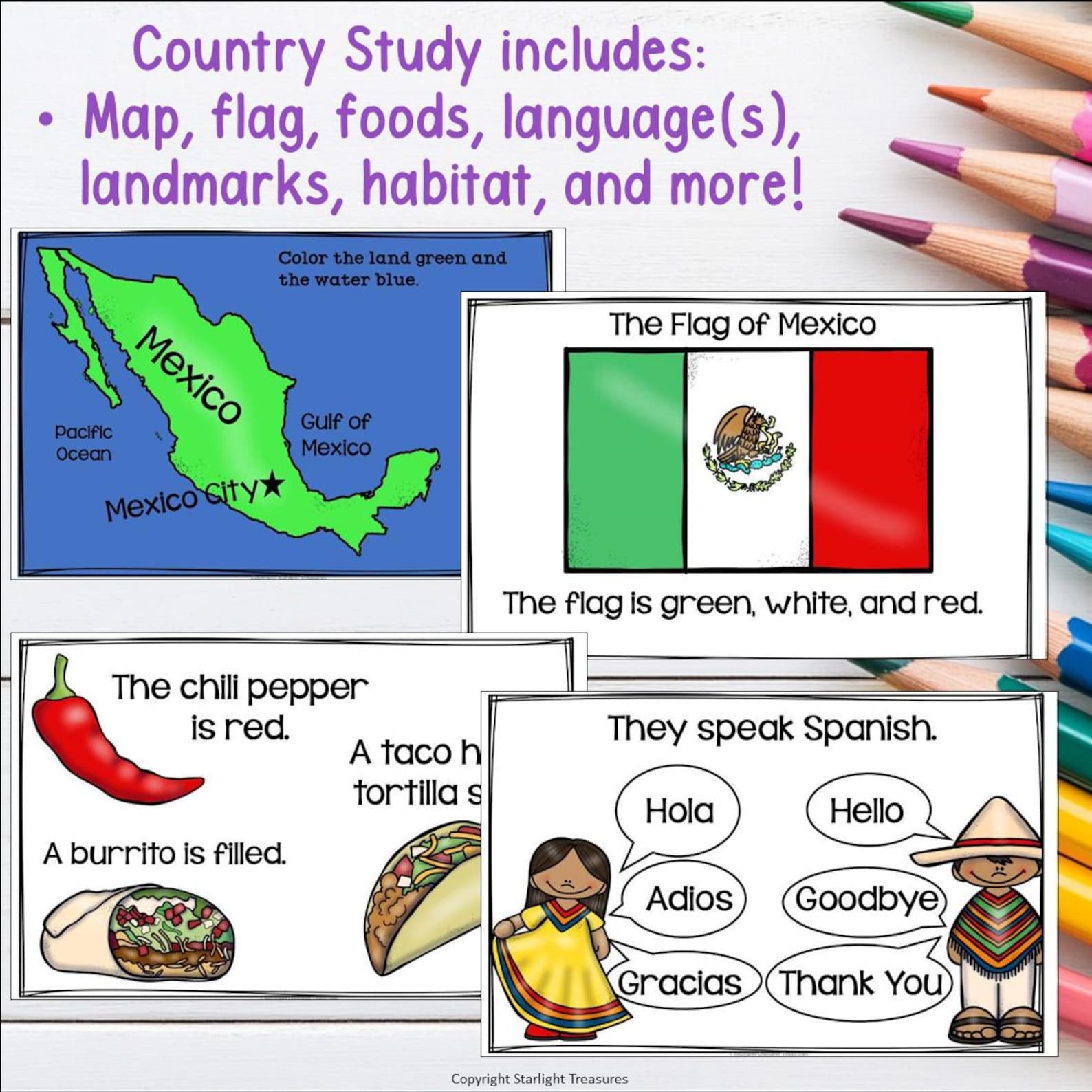 Mexico Mini Book for Early Readers - A Country Study - Etsy