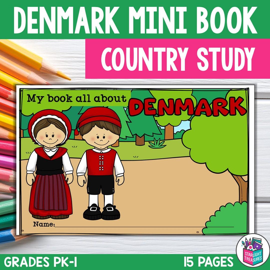 Denmark Mini Book: Early Reader Country Study (digital Download) - Etsy
