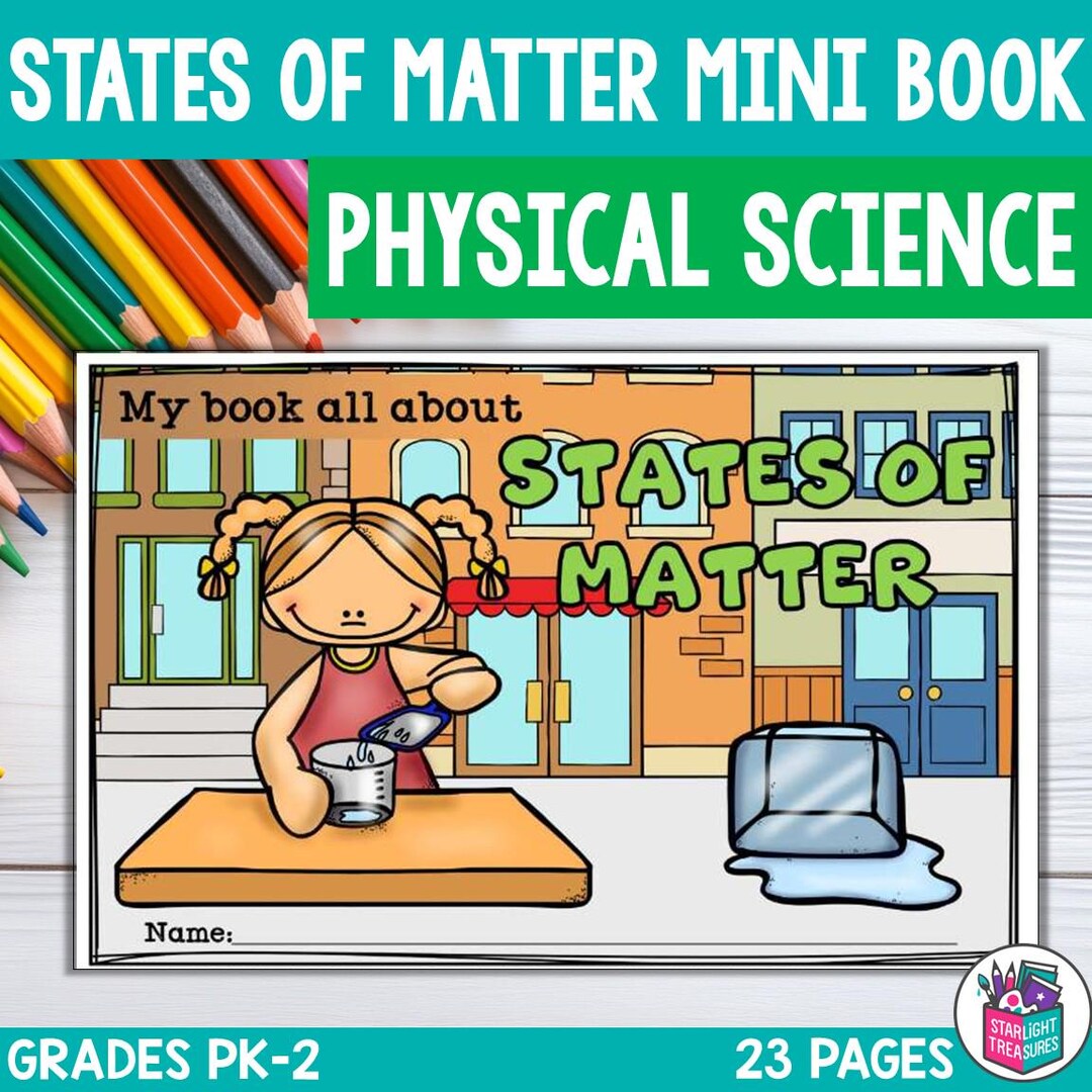 States of Matter Mini Book for Early Readers: Physical Science, Solid ...