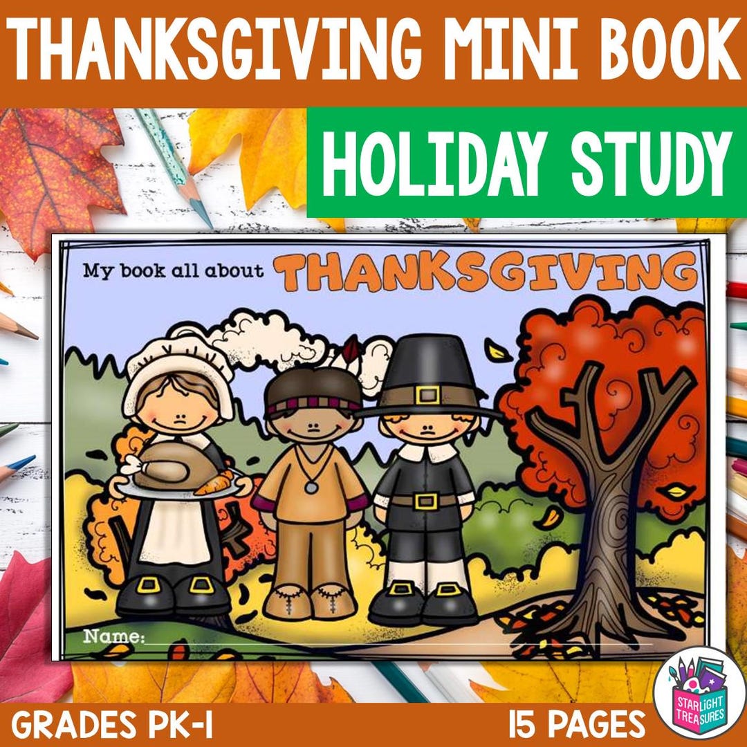 Thanksgiving Mini Book: Early Reader Activity (digital Download) - Etsy
