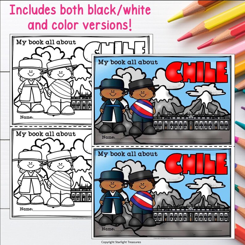Chile Mini Book: Country Study Activity for Early Readers (digital ...