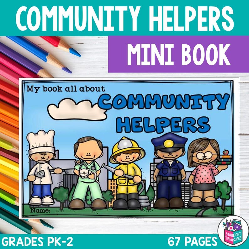 Community Helpers Mini Book for Early Readers- Community Helpers ...