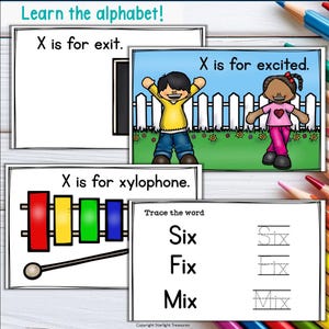 Letter X Mini Book - Alphabet Learning Activity (digital Download) - Etsy