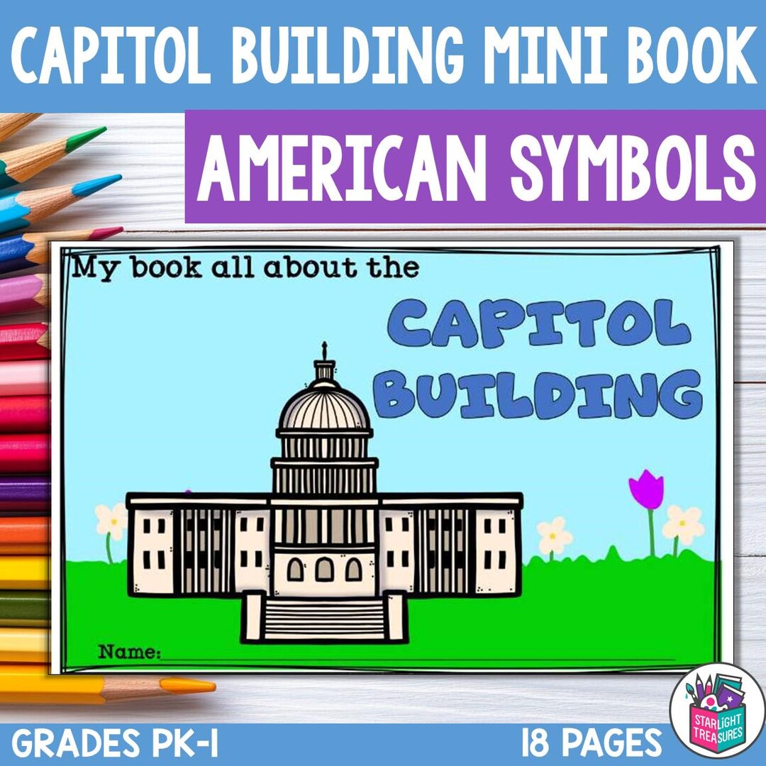 Capitol Building Mini Book for Early Readers: American Symbols Unit ...