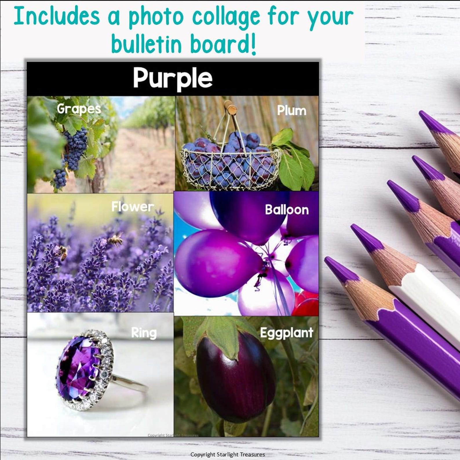 Colors of the Week: Purple Mini Book for Early Readers - Etsy