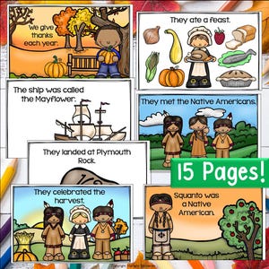 Thanksgiving Mini Book: Early Reader Activity (digital Download) - Etsy