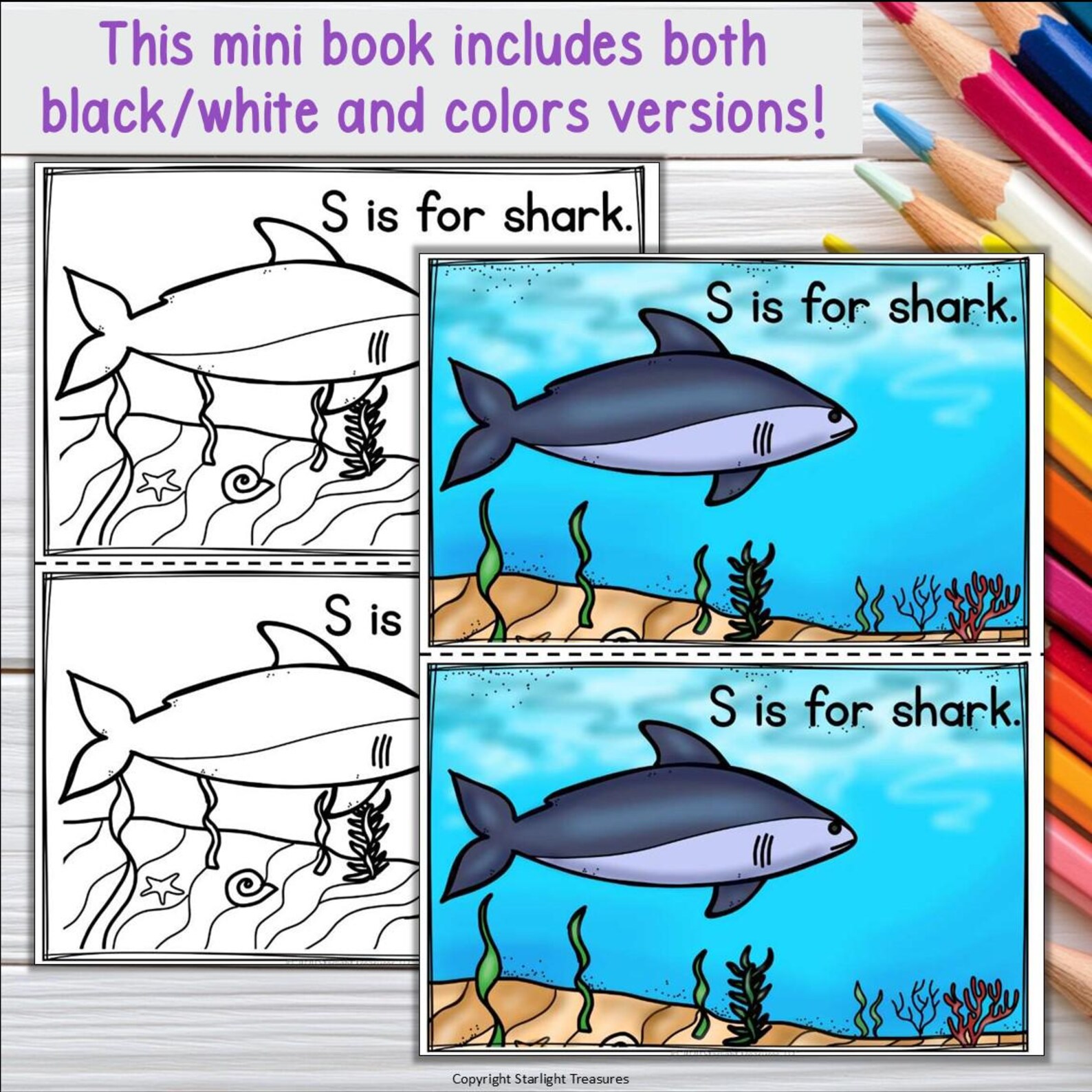Letter S Mini Book: Alphabet Learning Activity (digital Download) - Etsy