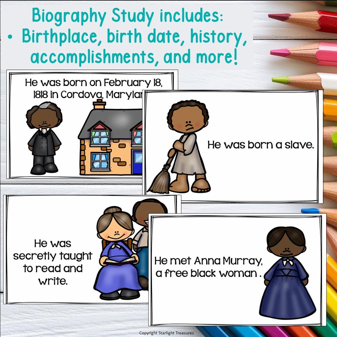 Frederick Douglass Mini Book for Early Readers: Black History Month ...
