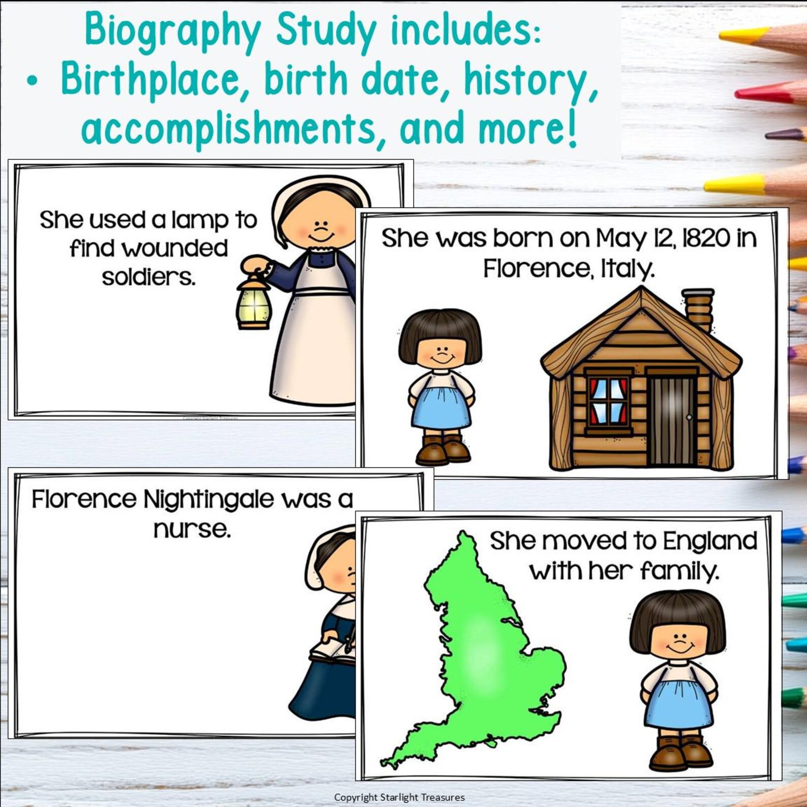 Florence Nightingale Mini Book for Early Readers: Women's History Month ...