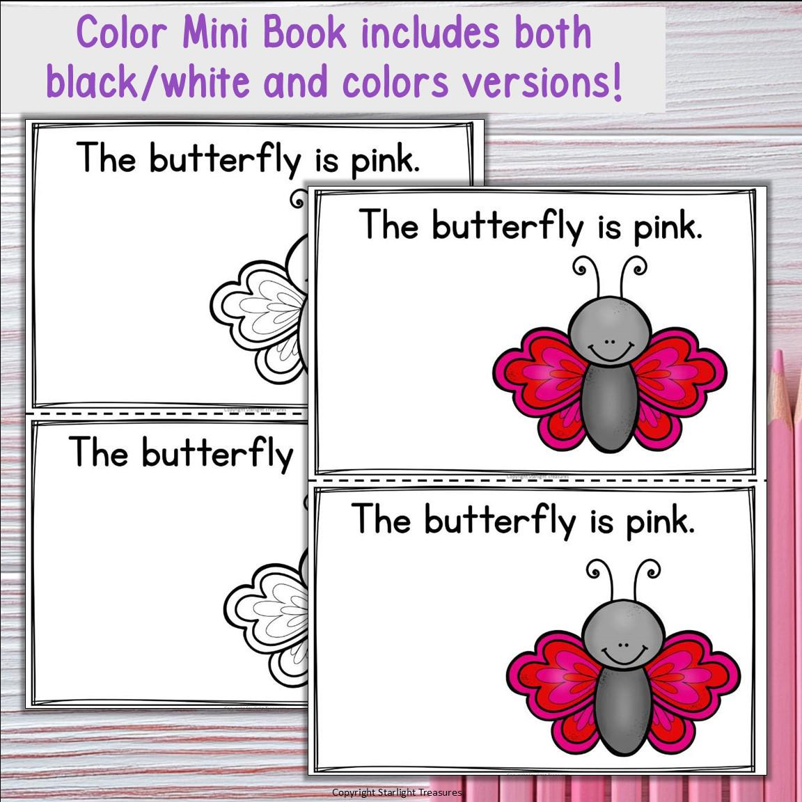 Colors of the Week: Pink Mini Book for Early Readers - Etsy
