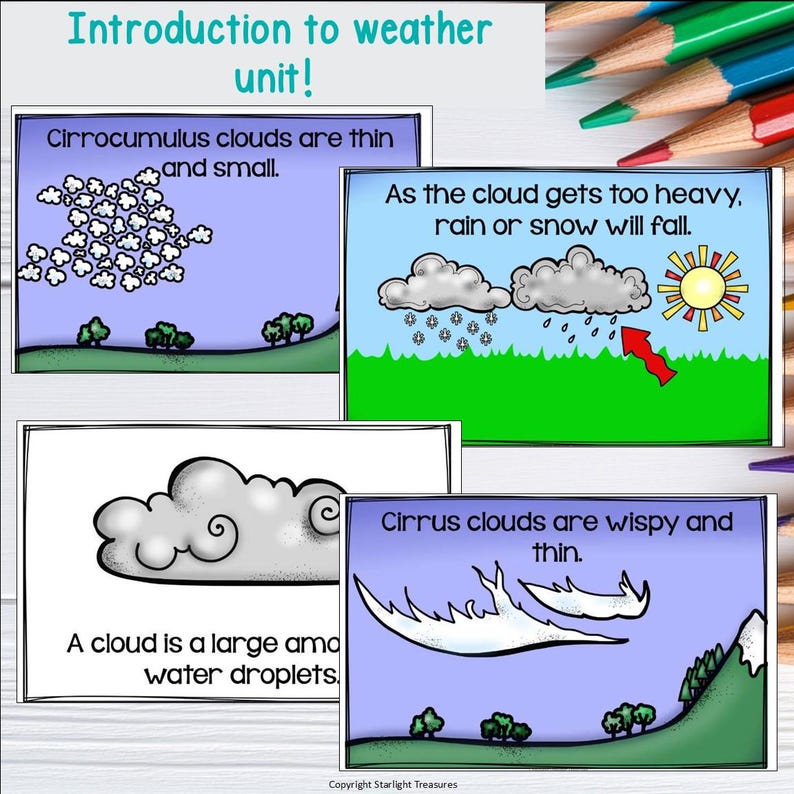 Clouds Mini Book for Early Readers - All About Clouds - Etsy