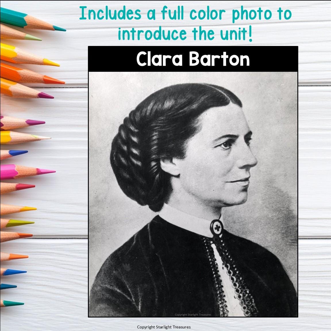 Clara Barton Mini Book for Early Readers: Women's History Month ...