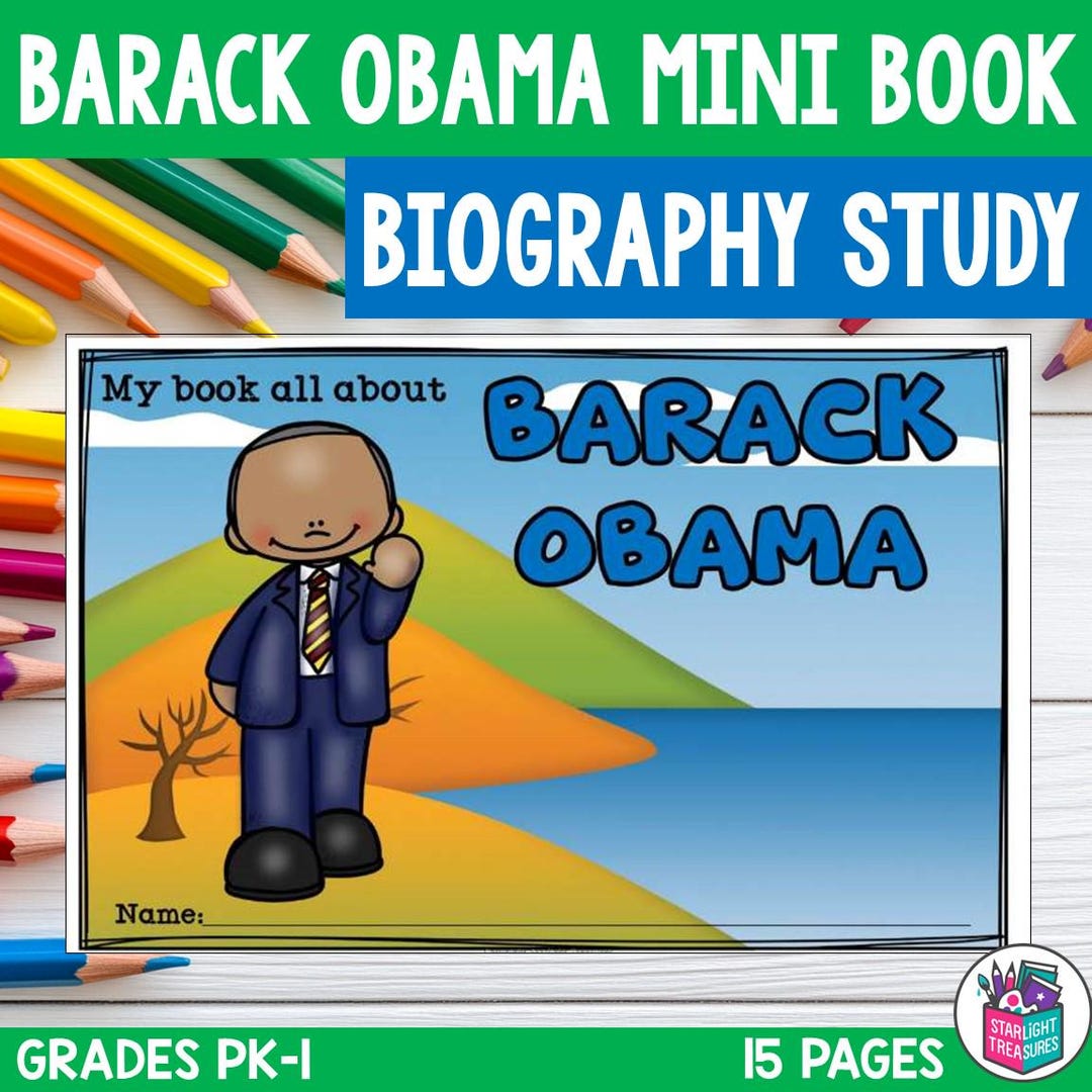 Barack Obama Mini Book for Early Readers: Presidents' Day, Black ...